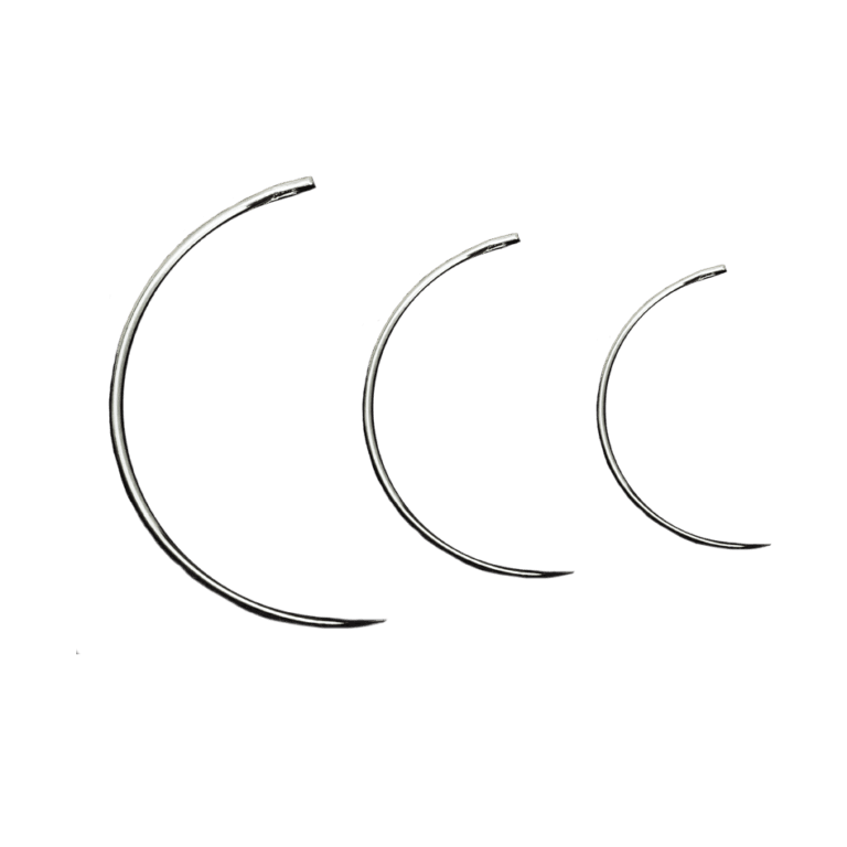 Aguja de sutura curva punta roma - Equipos Vet